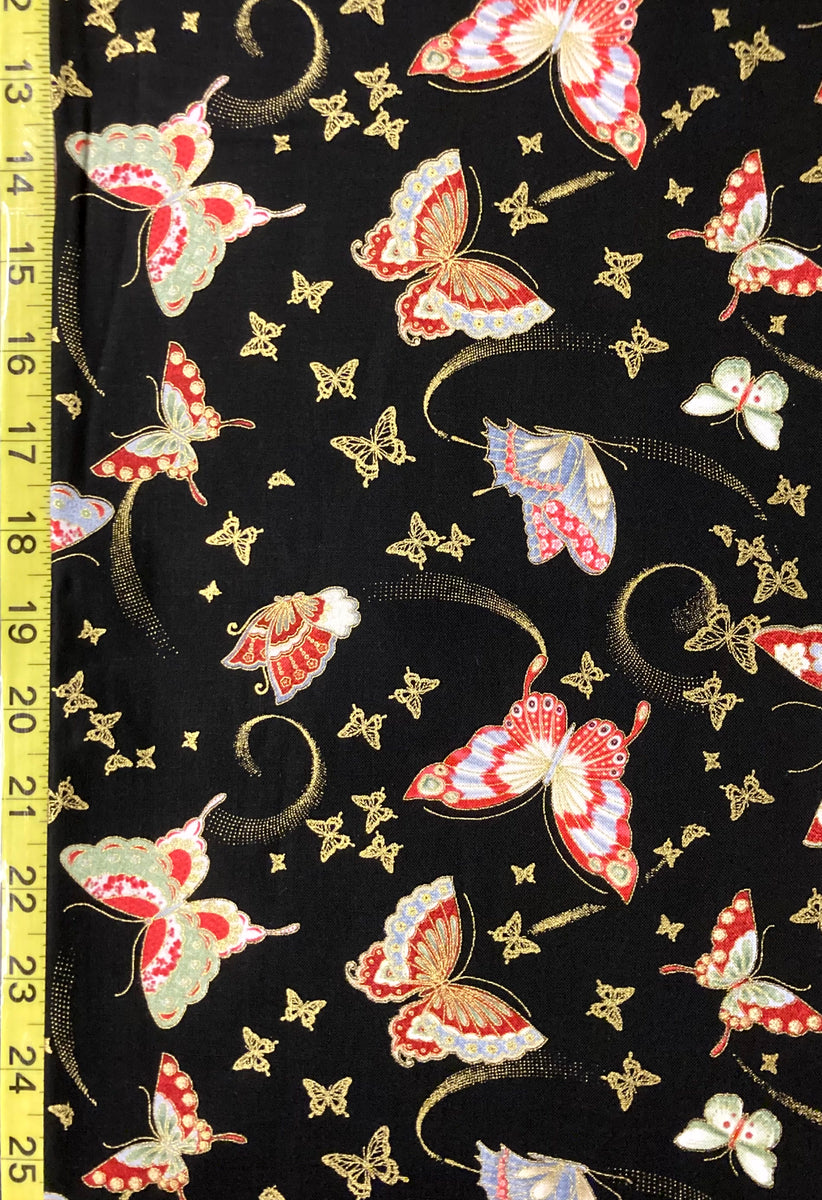 Ruby Butterflies - Timeless Treasures – Webbing Plus