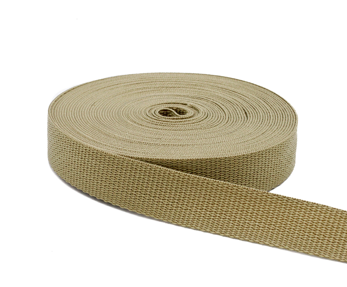 1 Inch Coyote Tan Polypropylene Webbing - 1" Light Weight Polypro Stra ...