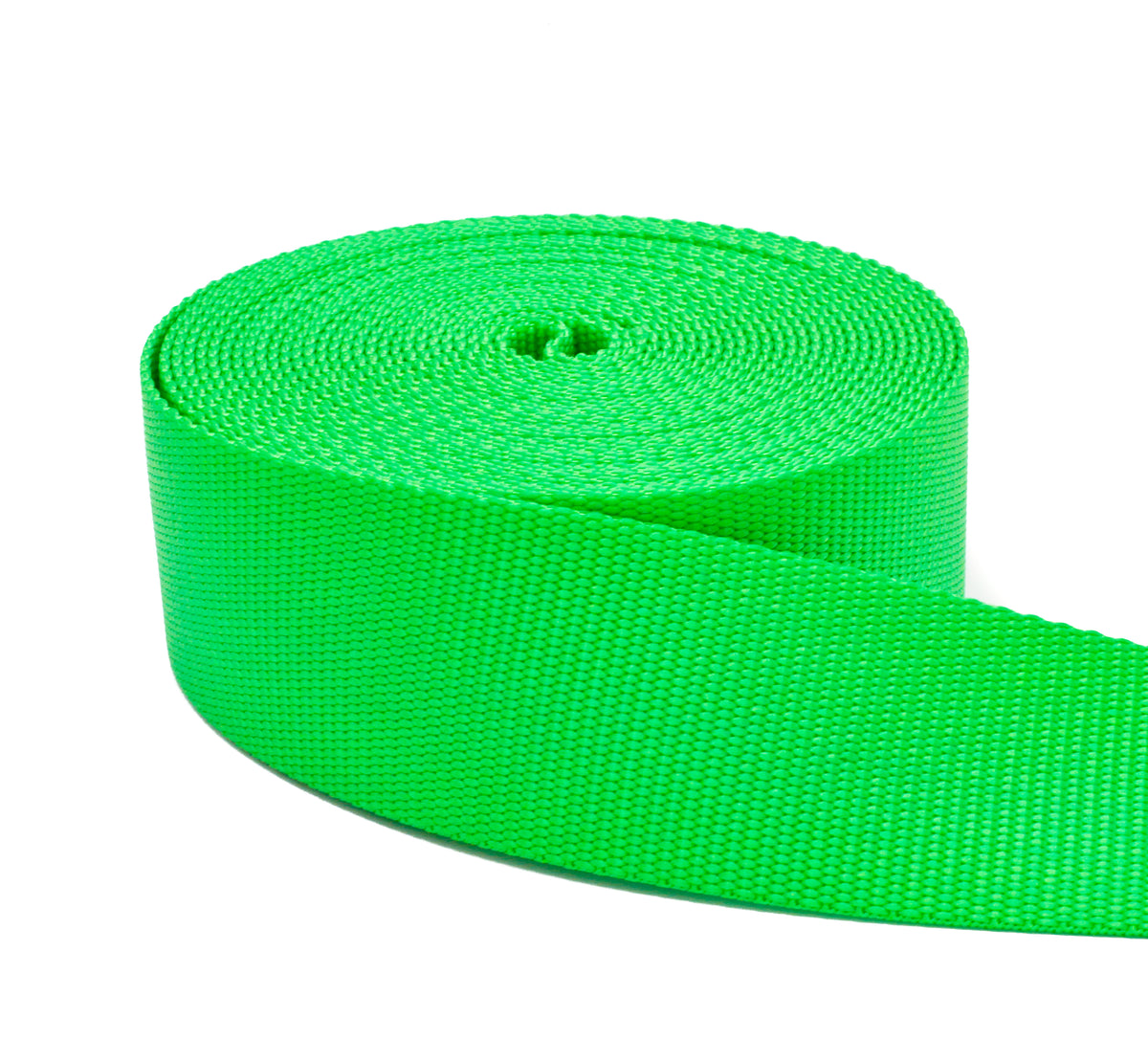 2 Inch Hot Green Nylon Webbing - Medium Weight Nylon – Webbing Plus
