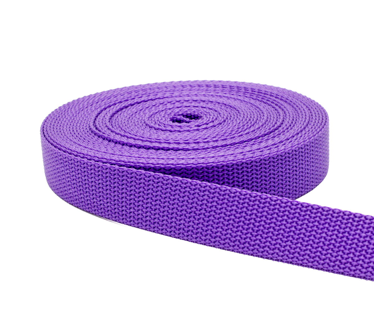 3/4 Inch Purple Polypropylene Webbing - 3/4" Heavy Weight Polypro Stra ...