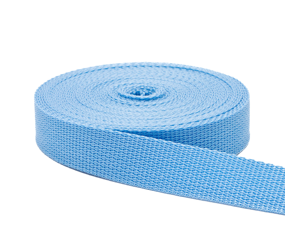 3/4 Inch Sky Blue Polypropylene Webbing - 3/4" Light Weight Polypro St ...